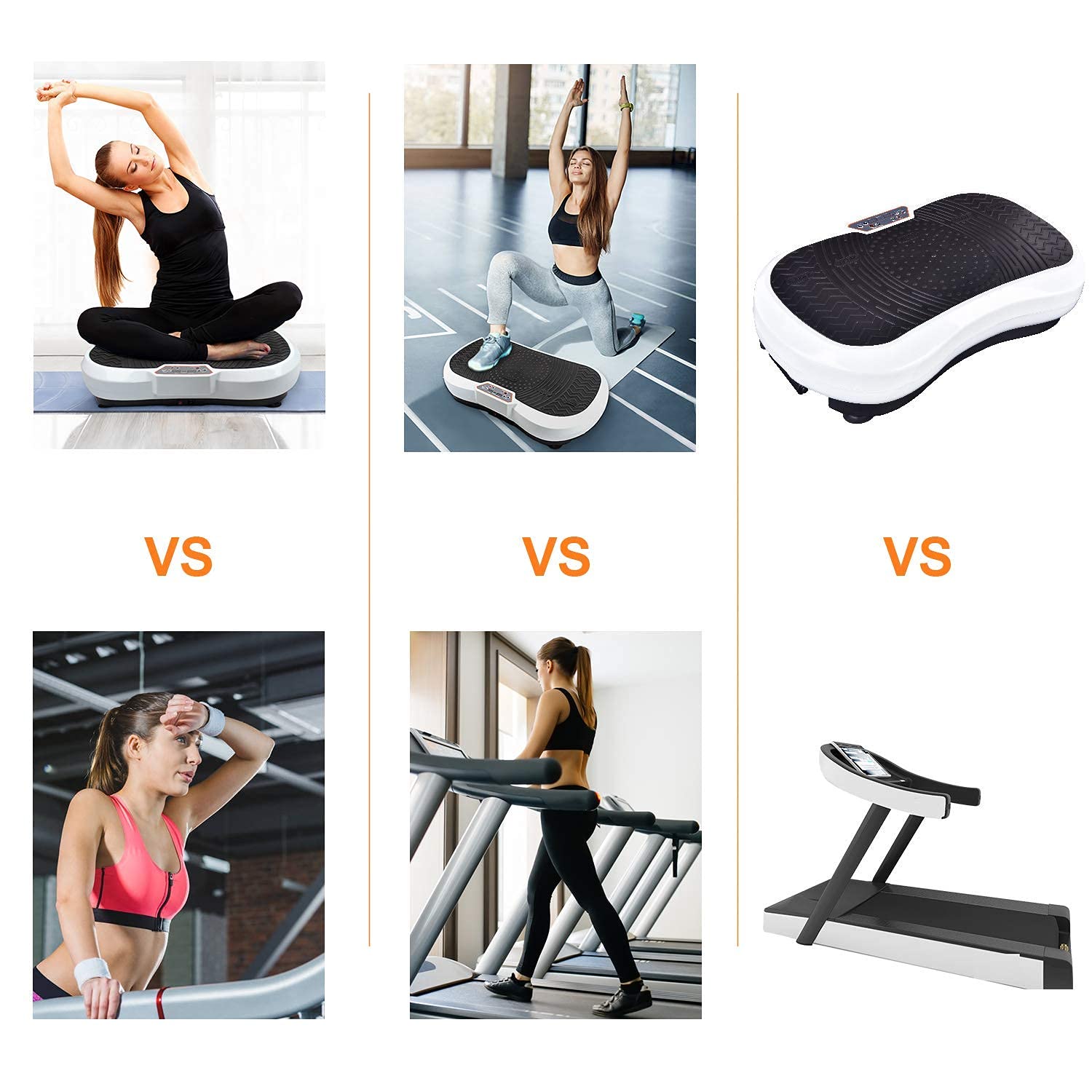 Leogreen Vibration Plate, Portable 3D Exercise Machine with 2 Resistance Bands, Whole Body Trainer for Home Fitness with 180 Levels Adjustable Speed and Time Settings, Maximum Weight 330lbs