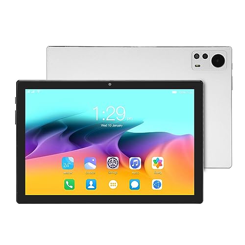 MAVIS LAVEN Tablet, 10.1 Inch HD Tablet 3200x1440 Octa Core 8GB 128GB 5G WiFi Tab M10 (White)