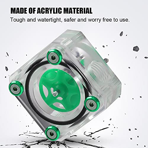 Transparent Flow Meter, Simple Operation Interesting Compact Size Flow Meter for Computer Use(Green)