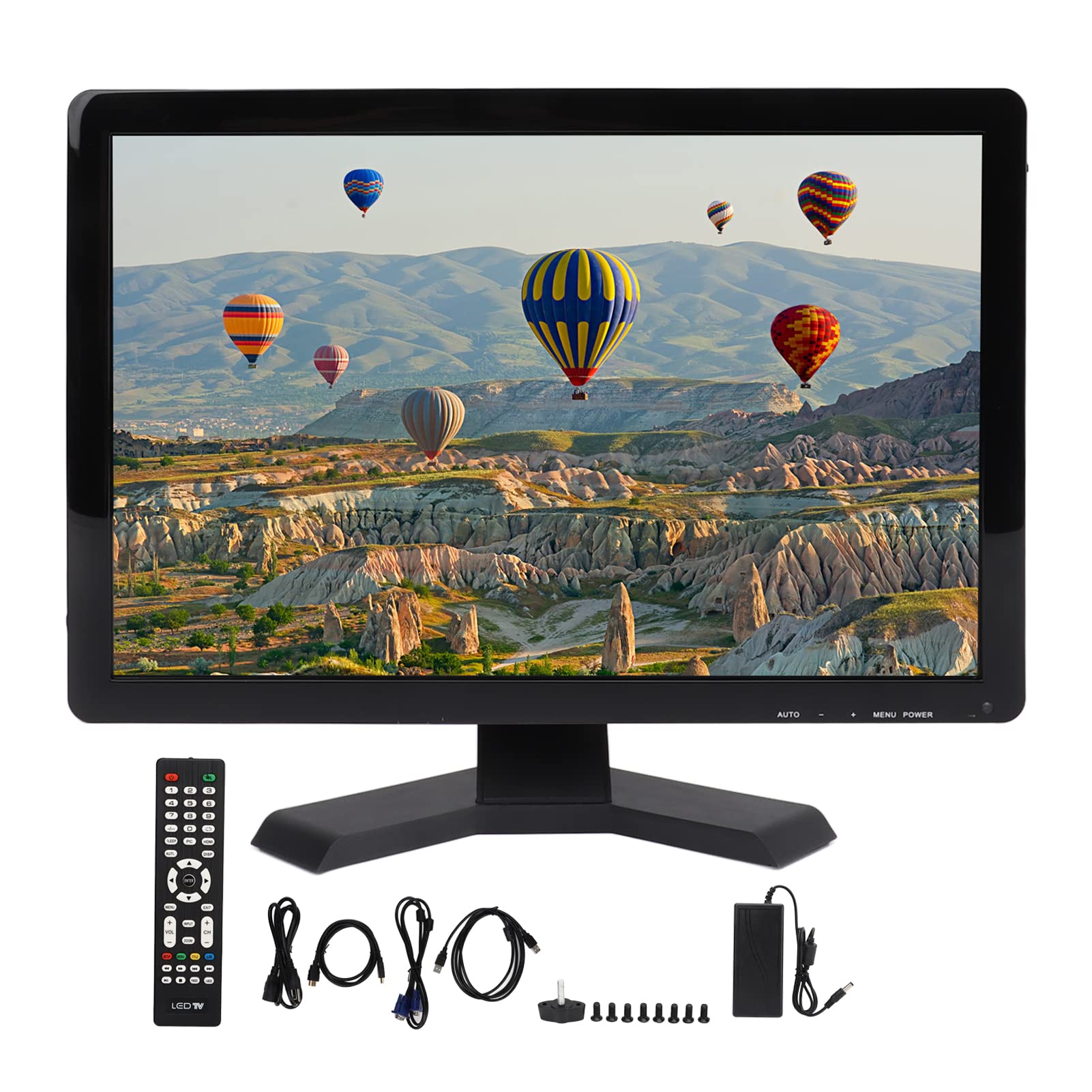 Zunate 19inch Monitor Capacitive Touch Screen for PC, 16:10 1440x900 1080P HD Color Computer Monitors, with Dual Speakers, VGA AV BNC USB DC HD Multimedia Interface