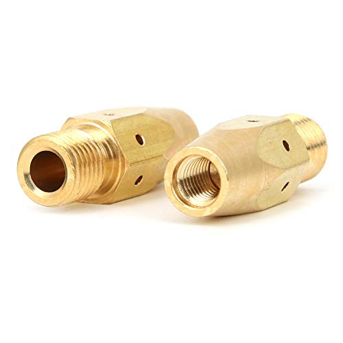 Mig Welding Gun Accessory, Contact Tip Adapter Brass Gas Diffuser for MIG Welder Gun, Mig Welding Parts Consumables for Miller M-25/M-40, 2Pcs/ 5 Pcs OPtional(2PCS )