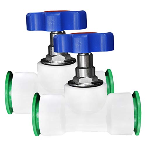 Meprotal 2pcs 3/4 PE Quick Connect Pipe Shut-Off Valves Water Pipe Fittings Fit for DN20 Pipe / 25mm Diameter