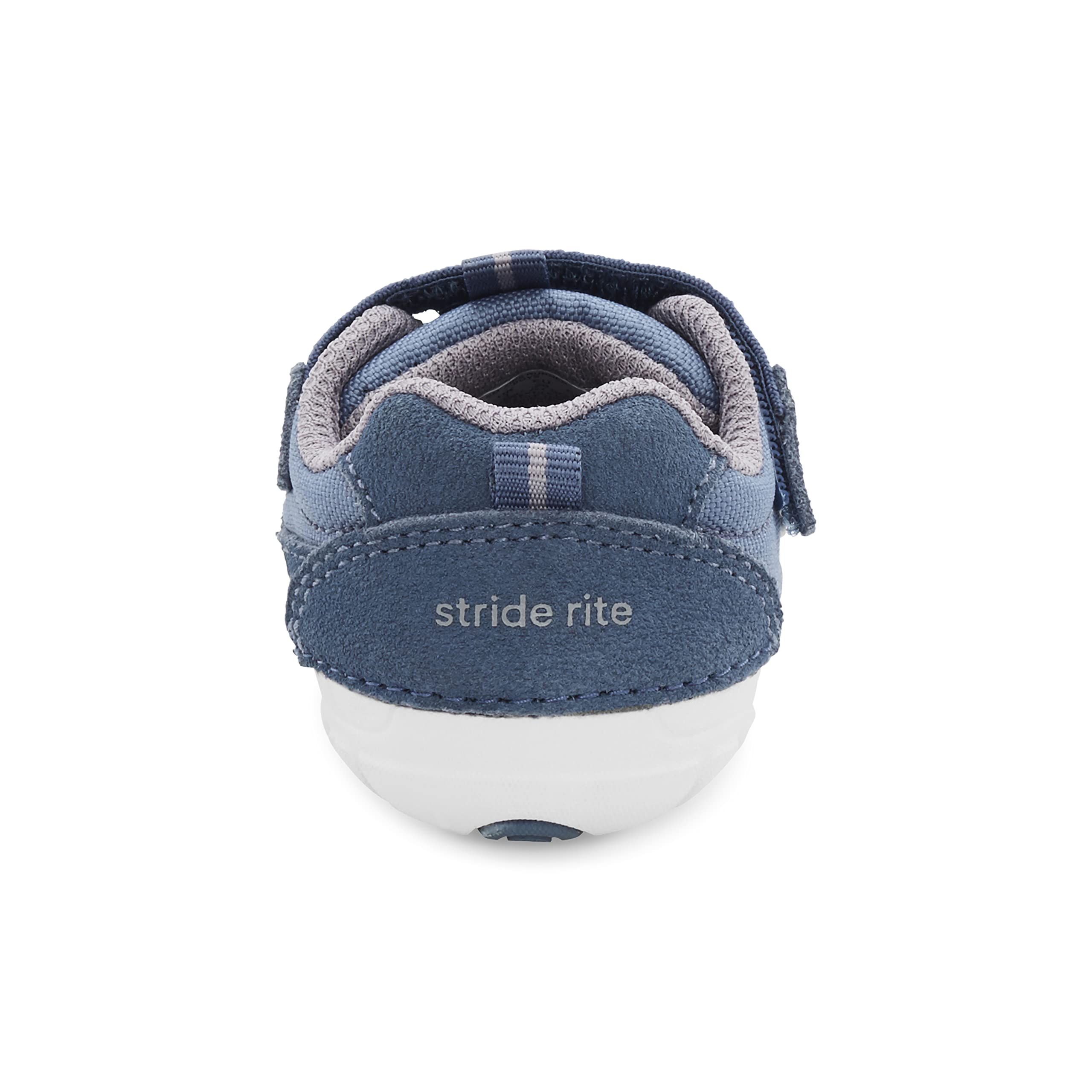 Stride Rite Baby Boys SM Zips Runner Sneaker, Navy, 5 Infant