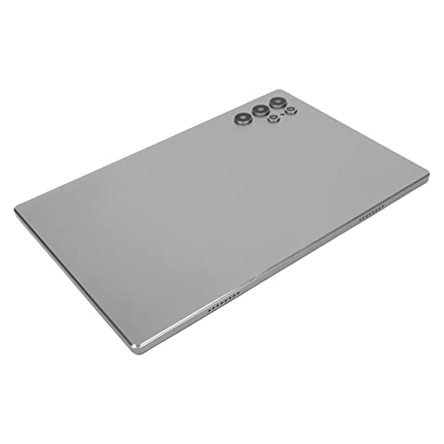 MAVIS LAVEN WiFi Computer Tablet, 8 Core MT6753 CPU 8MP 24MP Dual Camera Tablet 100-240V US Plug 128GB ROM Dual Speakers for Office (Silver Gray)