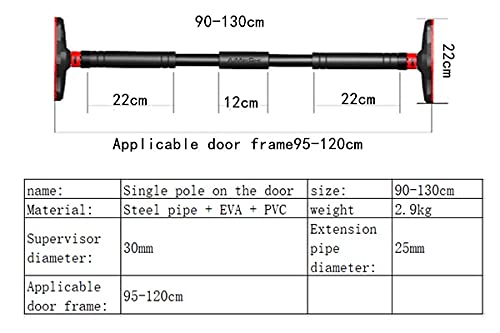 LUYIYI Home Pulling Bar, Adjustable Stainless Steel Fitness Equipment, Gym Bar, Extended Base, Horizontal Bars (Size : 85-115 cm)