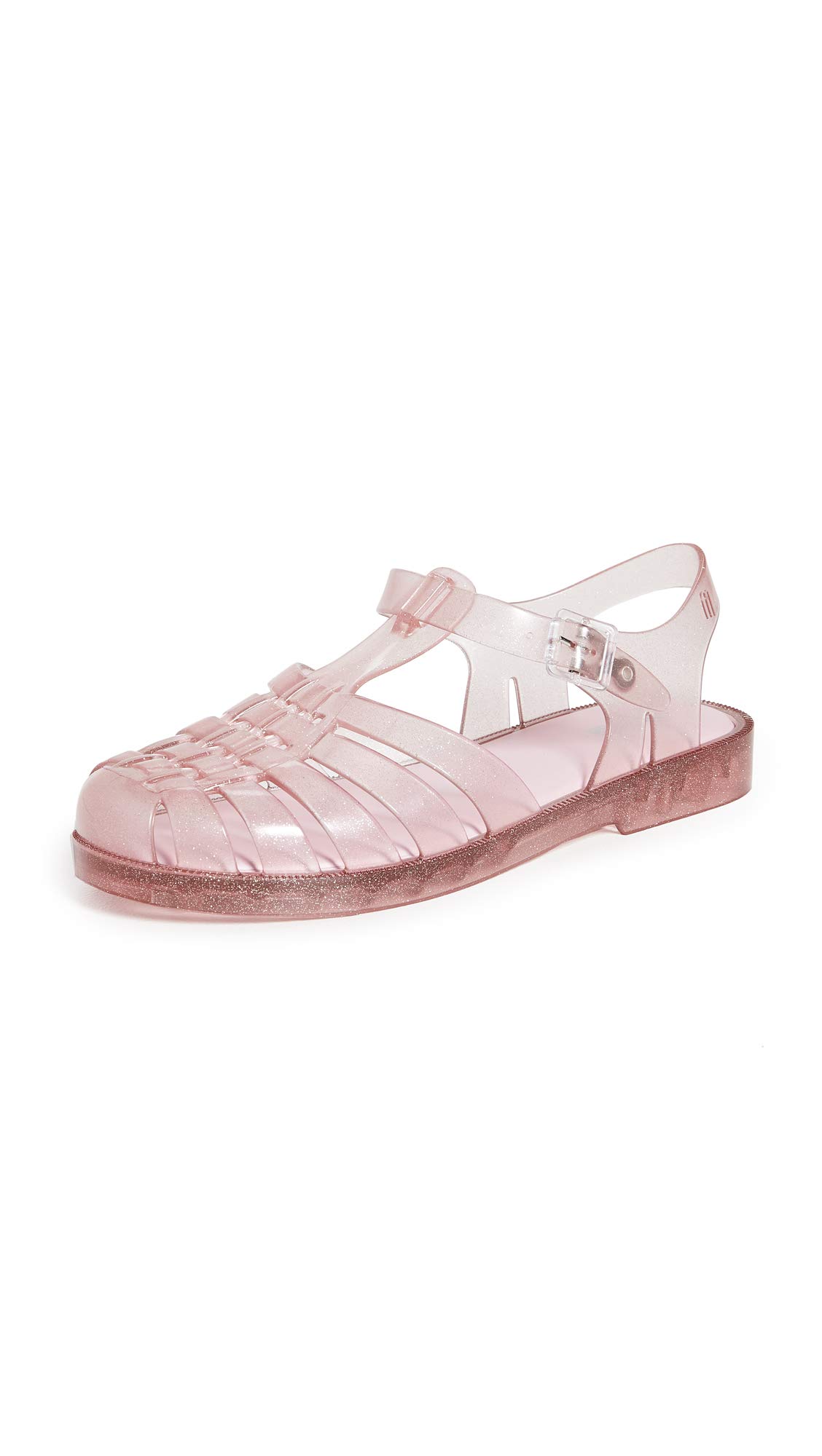 Melissa Women's Possession Sandals, Pink Glitter, 8 Medium US