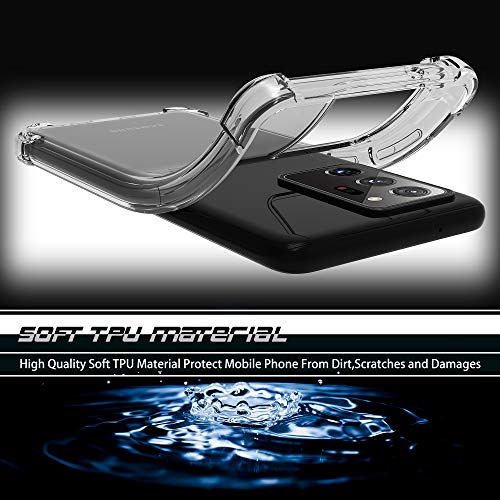 Migeec Compatible with Samsung Galaxy Note 20 Ultra Case - Clear Soft TPU Bumper [Shock-Absorbing] Full Protection Phone Case for Samsung Galaxy Note 20 Ultra, Crystal Clear