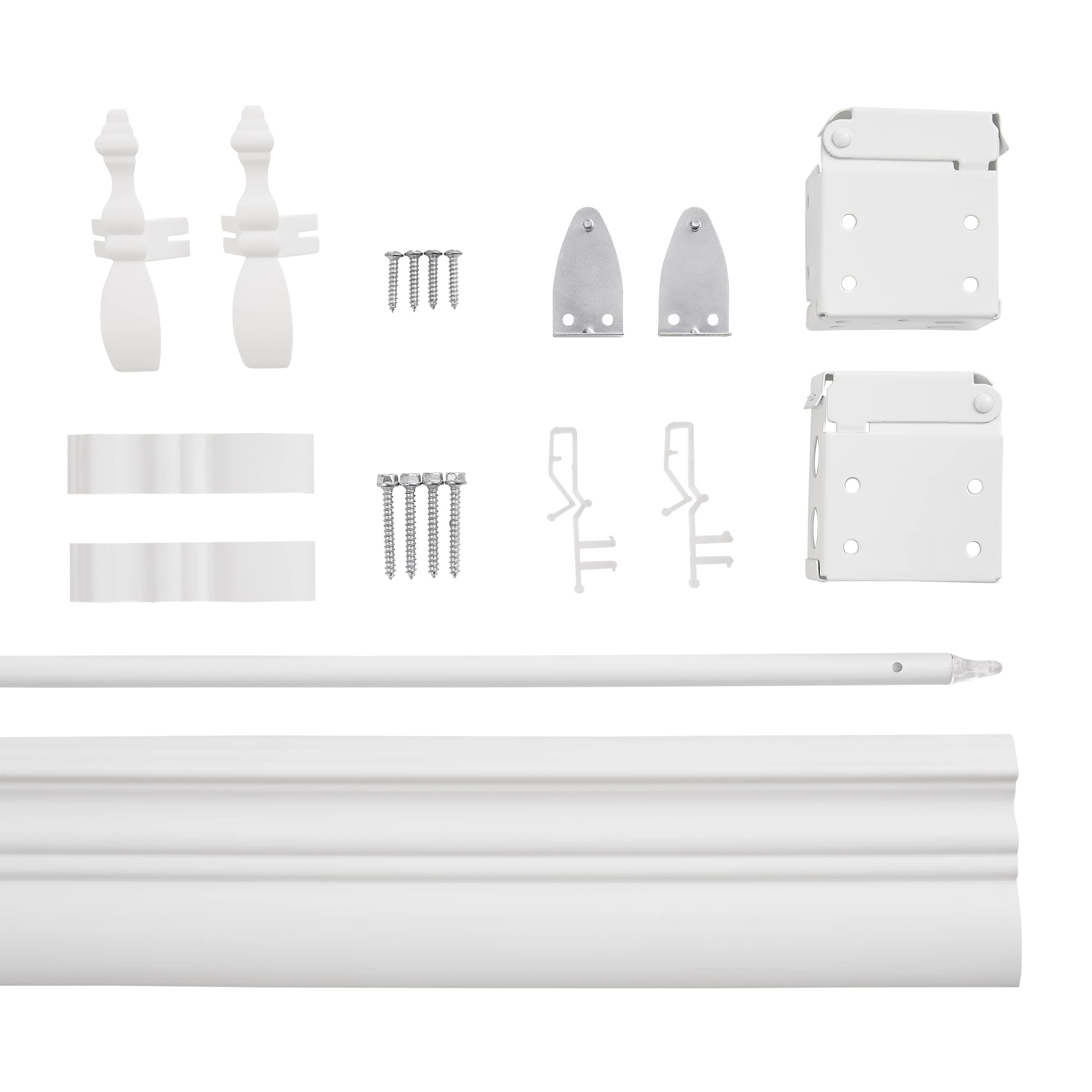 Lotus & Windoware Cordless, 2 Inch Faux Wood Room Darkening Blind, 34" Wide x 60" Long, Embossed, Bright White