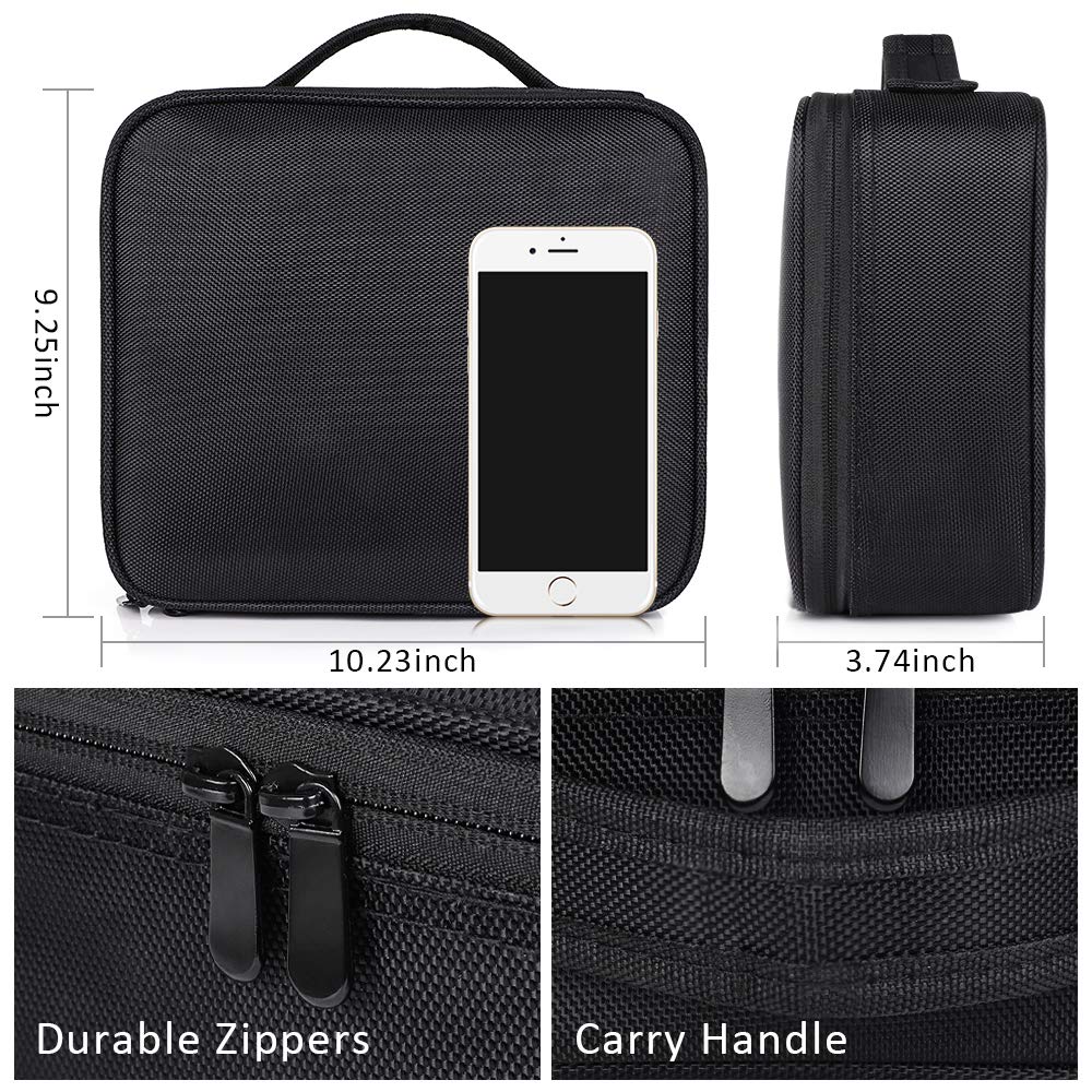 Kootek Travel Makeup Bag Portable Cosmetic Organizer Train Case with Adjustable Dividers for Cosmetics Makeup Brushes Toiletry Jewelry Digital Accessories