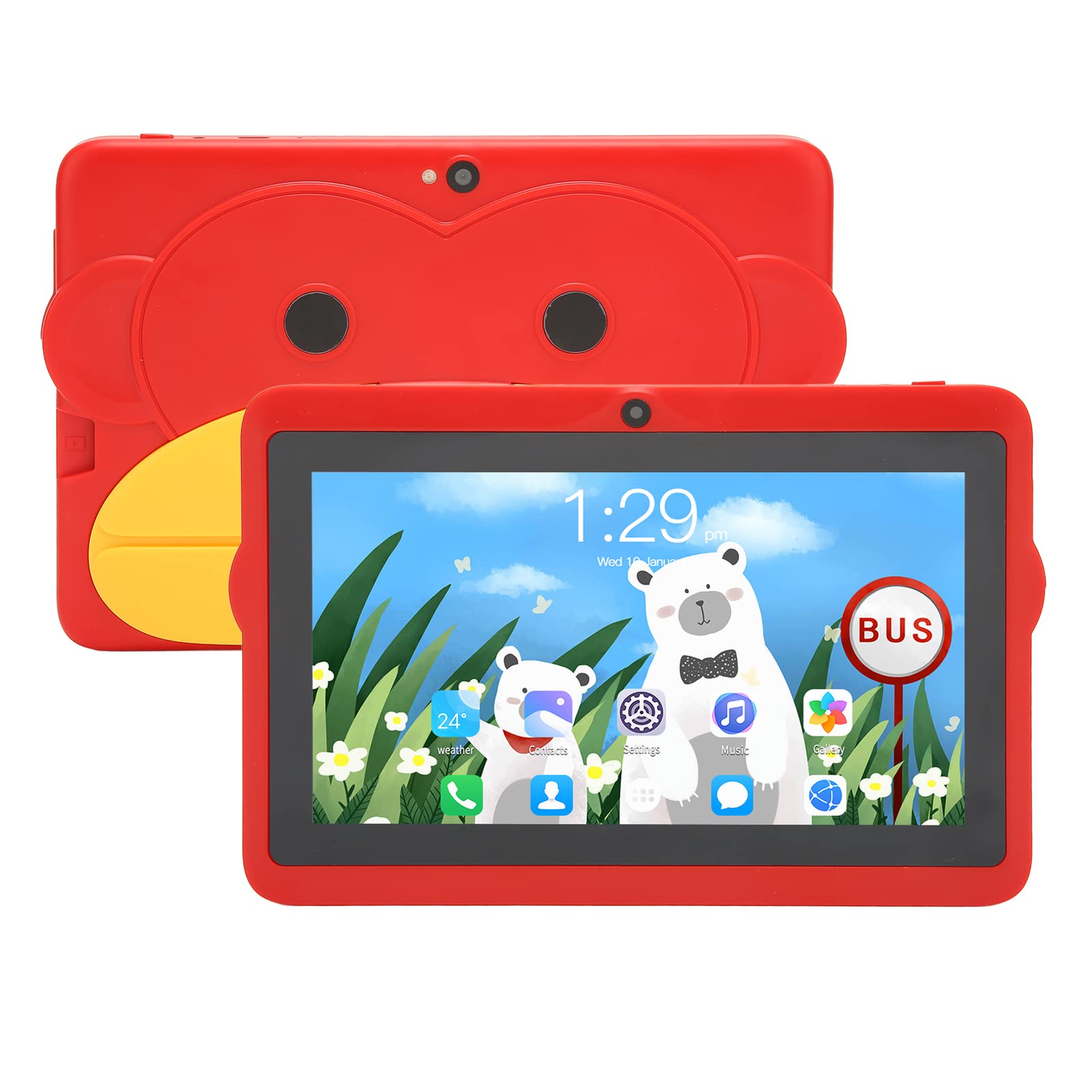 MAVIS LAVEN Kids Tablet, 8 Core CPU 100‑240V Dual Camera Toddler Tablet 5G WiFi Dual Band with Stand for Home Use (US Plug)