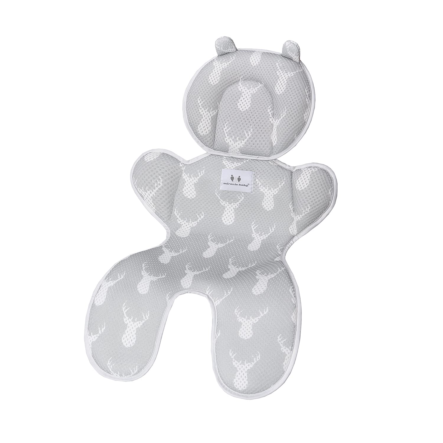 Stroller Seat Liner Pad for Children 3D Mesh Breathable Stroller Liner Insert Cover Stroller Cushion Pad for Baby Infant Double Layer (Grey Deer)