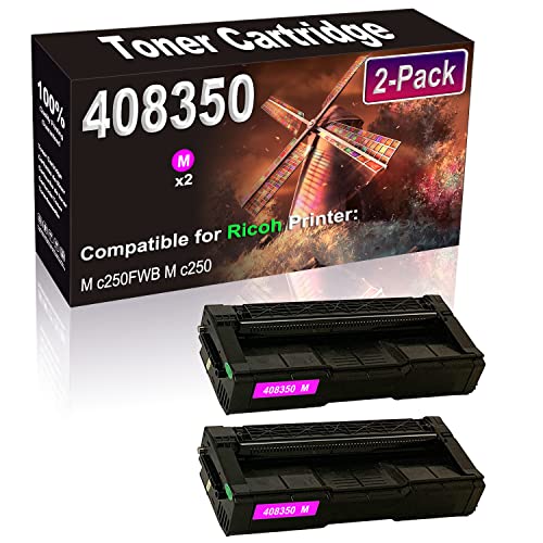 Kolasels 2-Pack (Magenta) Compatible M c250FWB M c250 Toner Cartridge (High Capacity) Replacement for Ricoh M C250 408350 Printer Cartridge