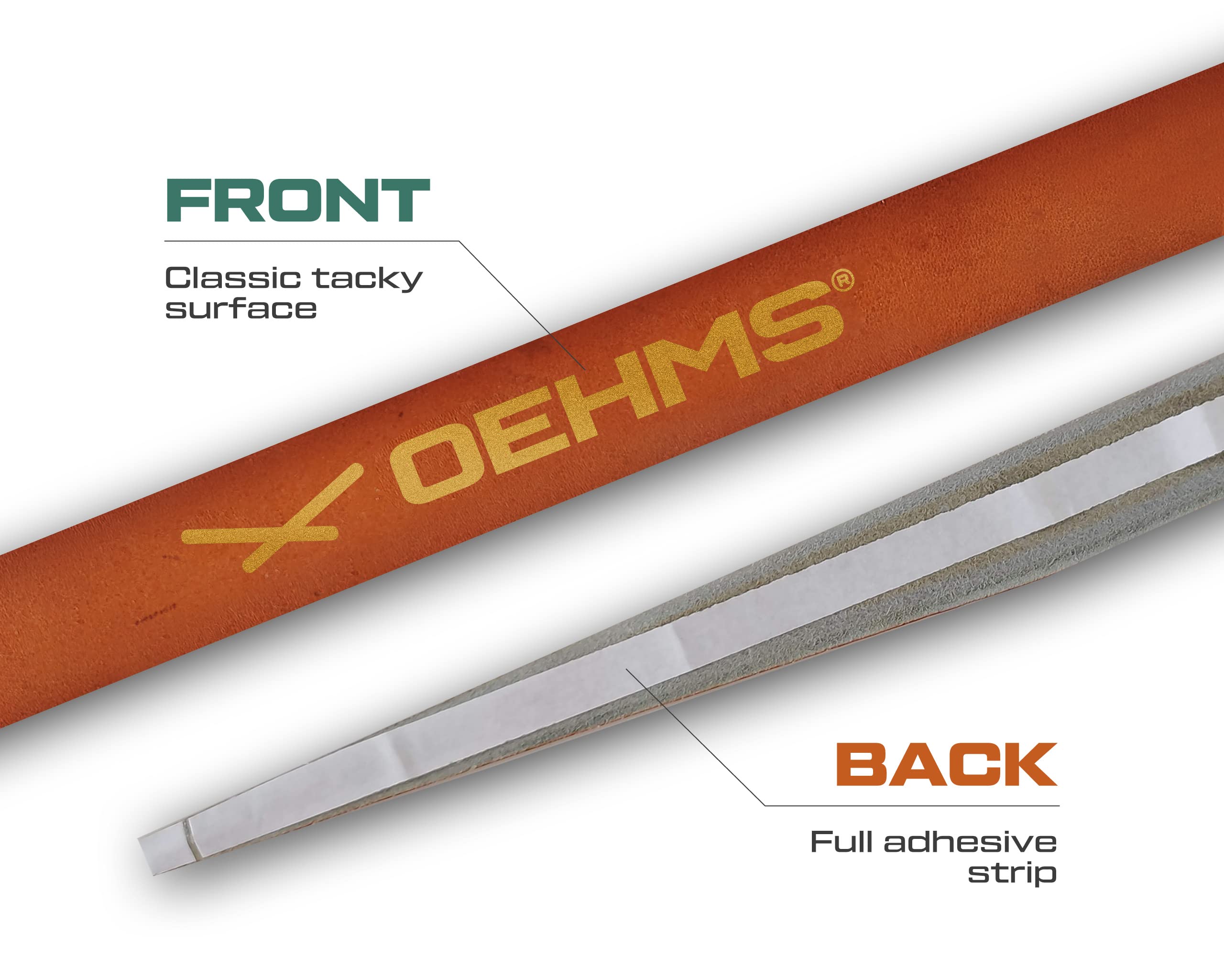 OEHMS Pro Leather Tennis Grip | Brown | Adhesive Replacement Grip | Made in Germany