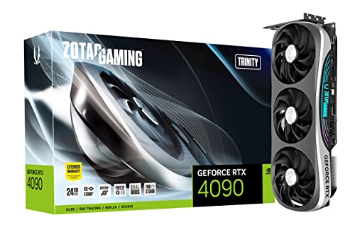 ZOTAC Gaming GeForce RTX 4090 Trinity 24GB GDDR6X 384-bit 21 Gbps PCIE 4.0 Graphics Card, IceStorm 3.0 Advanced Cooling, Spectra 2.0 RGB Lighting, ZT-D40900D-10P