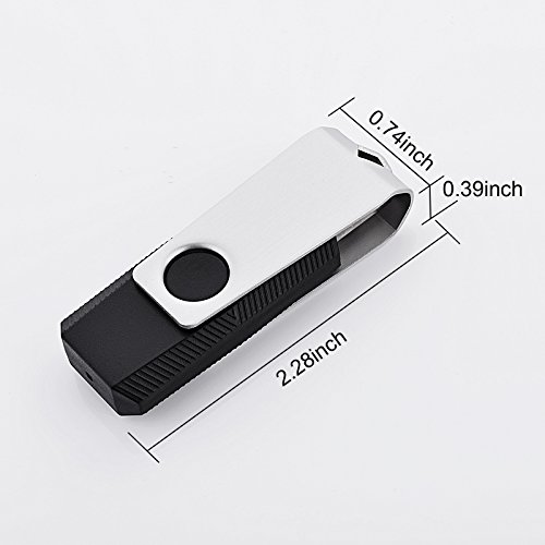KOOTION 128GB USB 3.0 Flash Drive 128GB Thumb Drive 3.0 USB Drive Swivel Storage Pen Drive Memory Stick (128GB 3.0, Black-Single)
