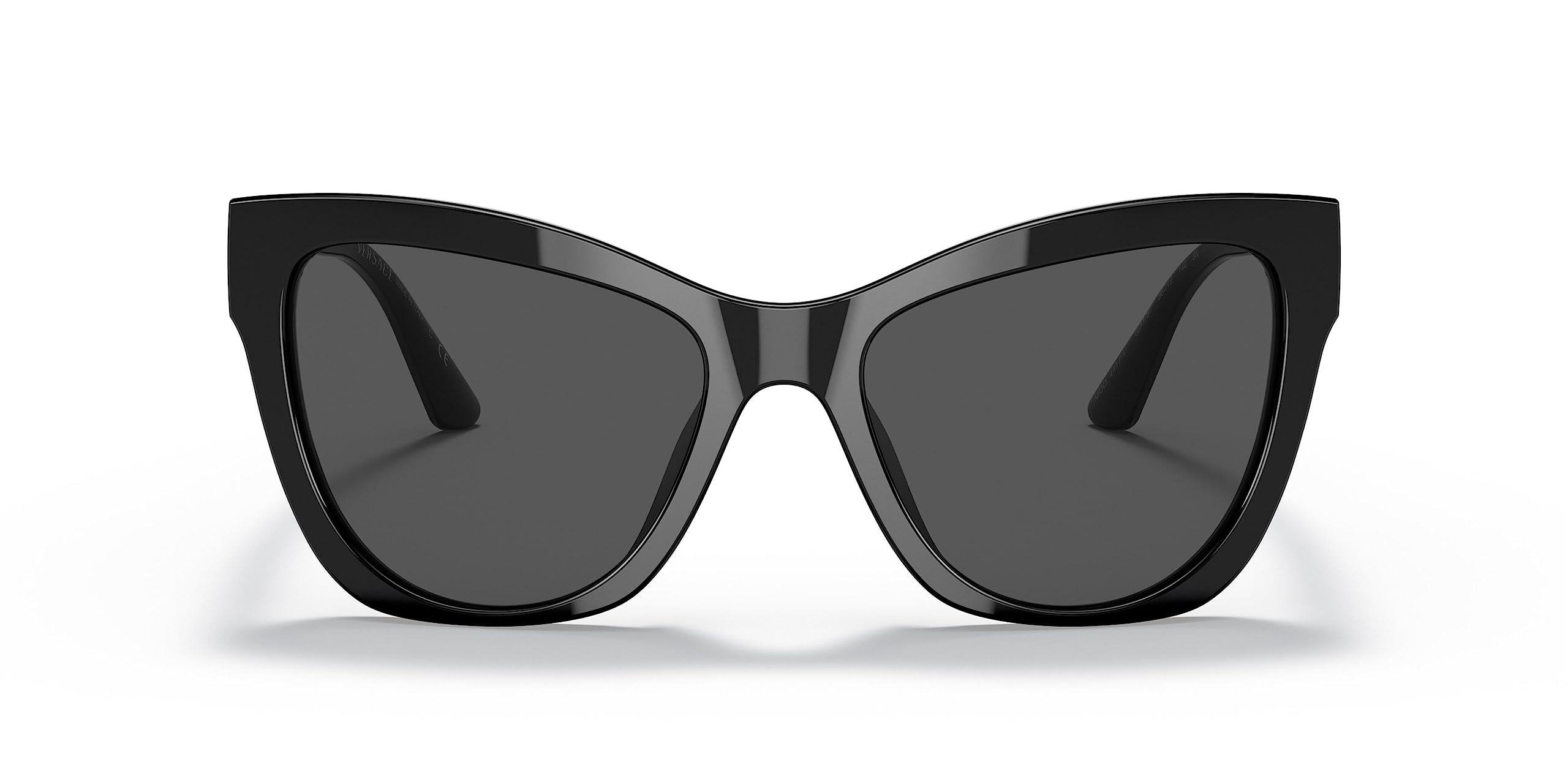 Versace VE 4417U GB1/87 Black Plastic Cat-Eye Sunglasses Grey Lens
