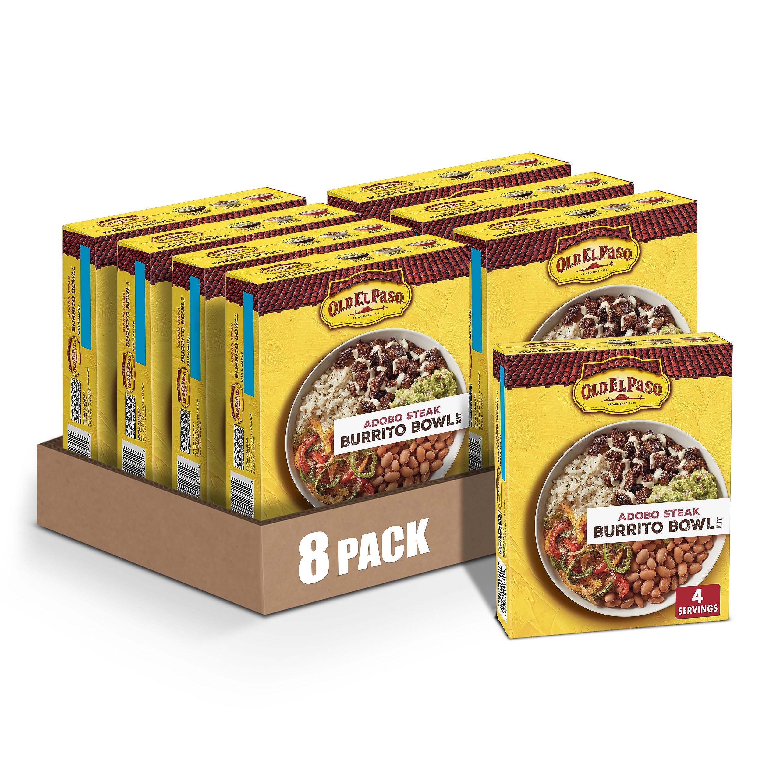 Old El Paso Burrito Bowl Kit, Adobo Steak, 11 oz (Pack of 8)