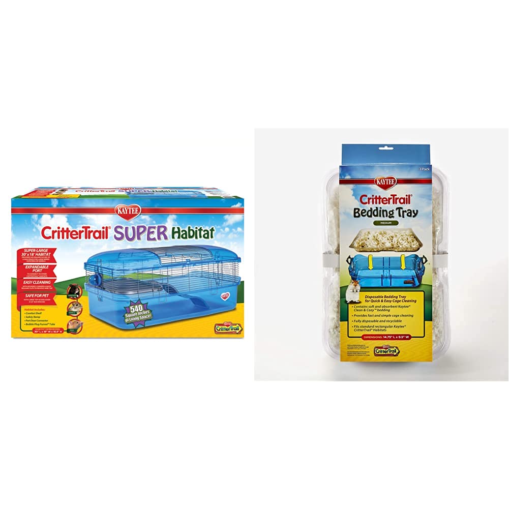 Kaytee CritterTrail Super Habitat and Bedding Trays for Small Animals
