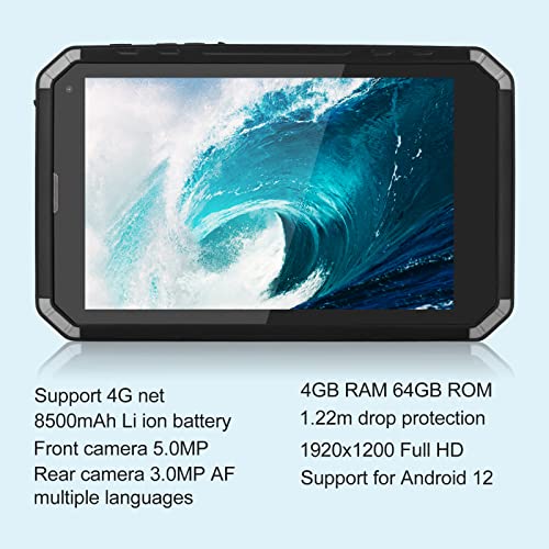 Q8 Tablet 8 inch, 1920x1080p FHD IPS Screen, 4G, Octa Core, 2.4/5.0 GHz WiFi Tableta with, 4GB RAM 64B ROM, Dual Cameras, GPS, 8500mAh