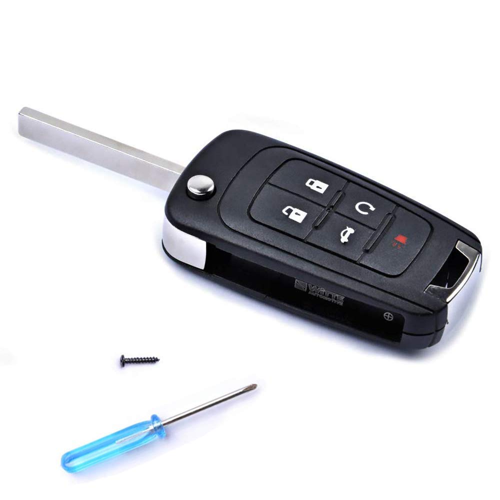 MIKKUPPA Key Shell Replacement for Buick Lacrosse, Regal, Verano Key Fob Cover with Screwdriver - Compatible for OHT01060512