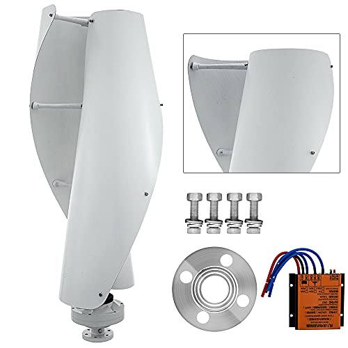Wind Turbine Generator Kit, Vertical Wind Turbine Generator with Charge Controller, 12V 400W Wind Power Generator Energy Supply for Boats, Green Windmills, Industrial, 300RPM