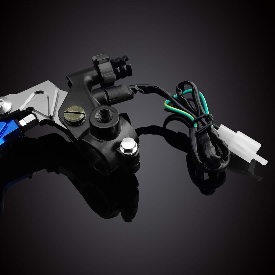 MZS Blue 7/8 Levers | Brake Master Cylinder Clutch Lever Set Pivot Adjustable CNC Universal Compatible with Motorcycle Street Sport Dirt Pit Mini Bike Scooter