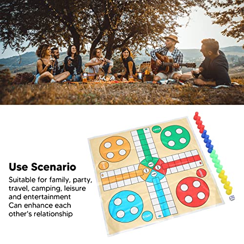 SPYMINNPOO Flying Chess Game, 3 in 1 Flying Chess Mat Floor Game Interactive Family Dice Game Set with Clear Box for Kids Adults