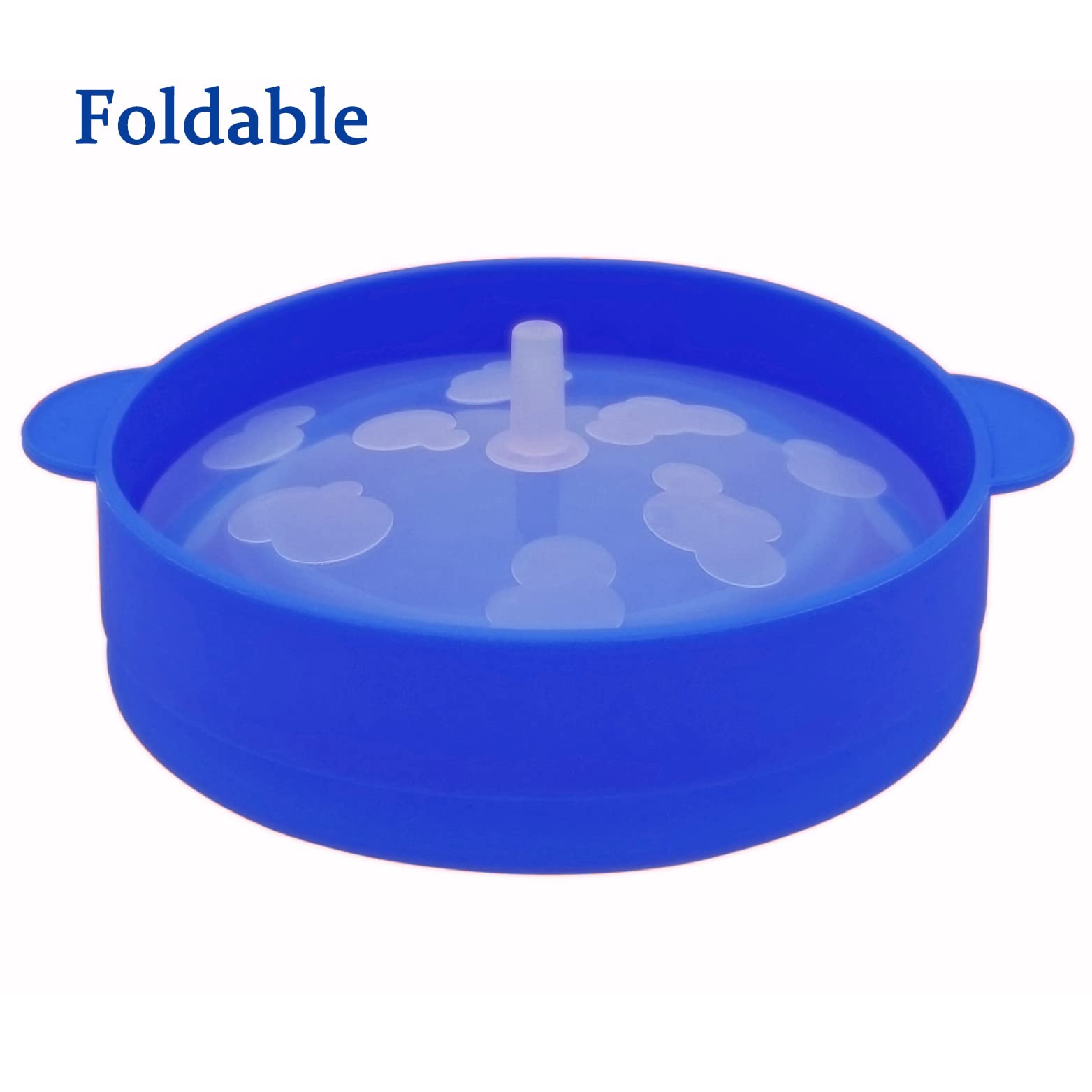 Mini Microwave Popcorn Popper, BPA Free Silicone Popcorn Popper Microwave Collapsible, Microwave Popcorn Maker, Microwave Popcorn Bowl, Dishwasher Safe (Deep Sea Blue)