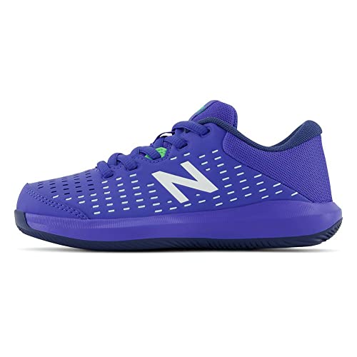 New Balance Kid's 696 V4 Tennis Shoe, Victory Blue/White, 5 Big Kid