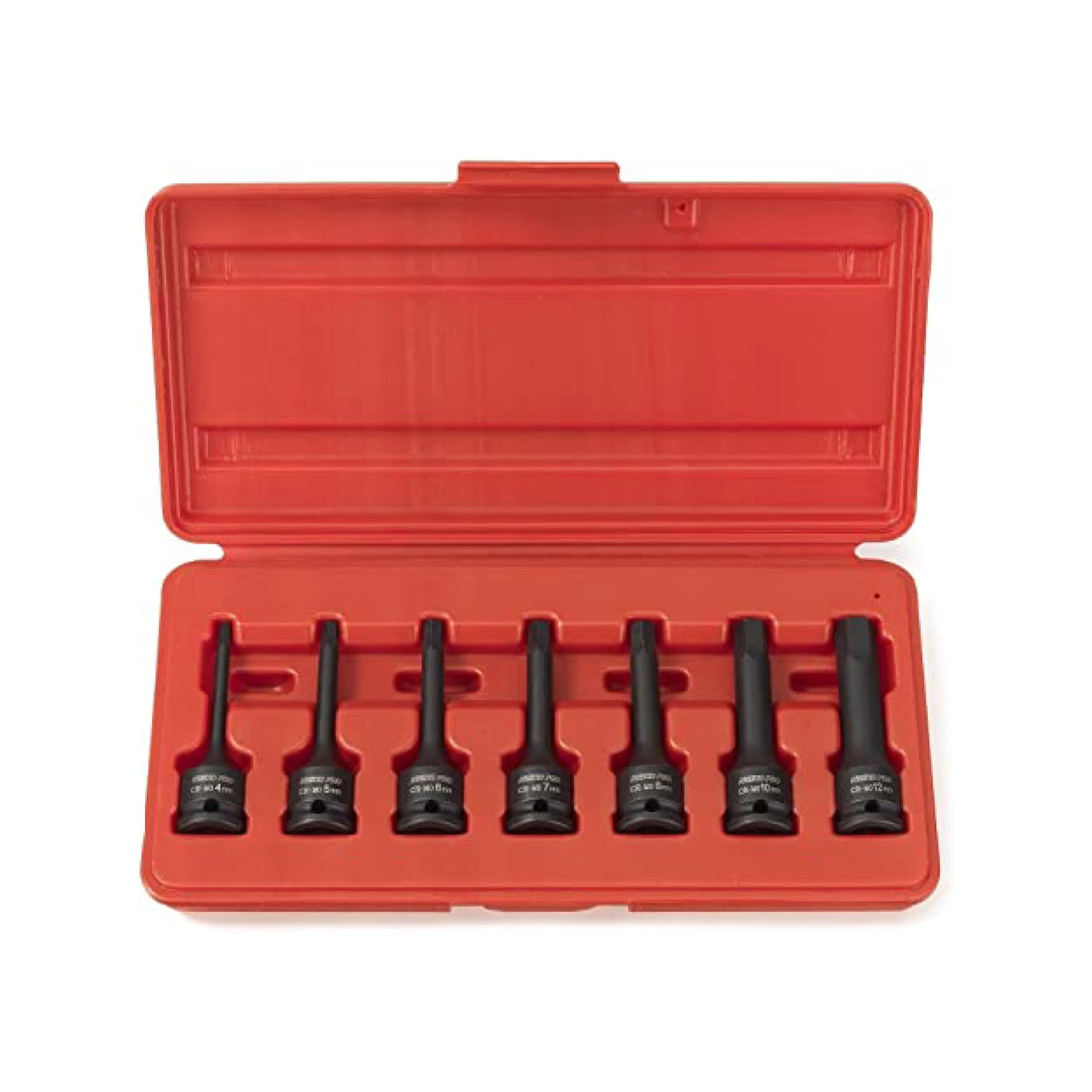 NEIKO 01130B 3/8" Drive Allen Socket Set, 7 Piece, 3 Inch, 3/8β Impact Hex Bit Socket Set, Metric Hex Driver 4 mm to 12 mm, Chrome-Moly Cr-Mo Impact Grade
