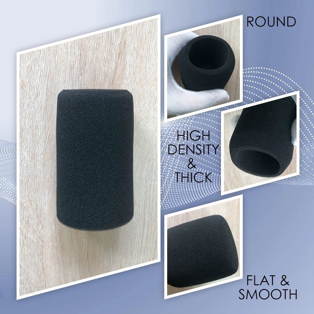 RhymKawa High Density Foam Windscreen Fit for Microphone MV7 Handheld Boadcast Pop Filter Replacement