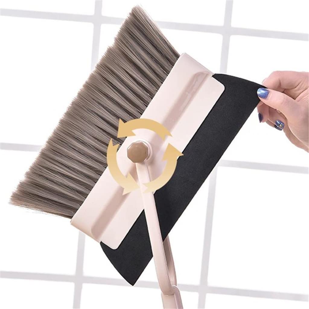 WSJIE Floor Cleaner 2-in-1 Broom Wiper Set Broom Sweeper Household Broom Hair Soft Dustpan Practical Creative Dustless Multifunct