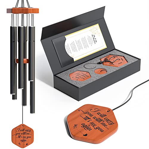 P.R.I.Z.A Memorial Wind Chimes, Sympathy Wind Chimes for Loss of Loved One, Memorial/Bereavement/Sympathy Gift, Loss of Mother/Father/Pet/Friends Condolence Remembrance, 32 inch