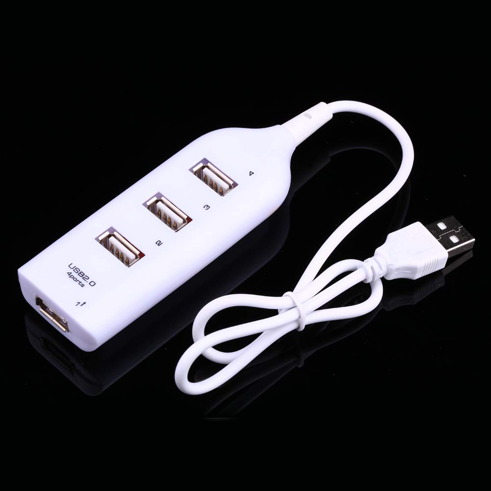 USB 2.0 Hub, 4 in 1 USB Multi Hub Splitter Power Adapter, for USB Mice, USB Printer, USB Scanner, USB Hard Drives, USB CD R, DVD ROM Drive