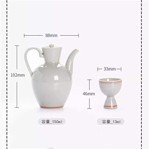 MMLLZEL Retro Wine Set Home Chinese Ceramic White Wine Glass A Cup Of Small Wine Cup Wine Pot