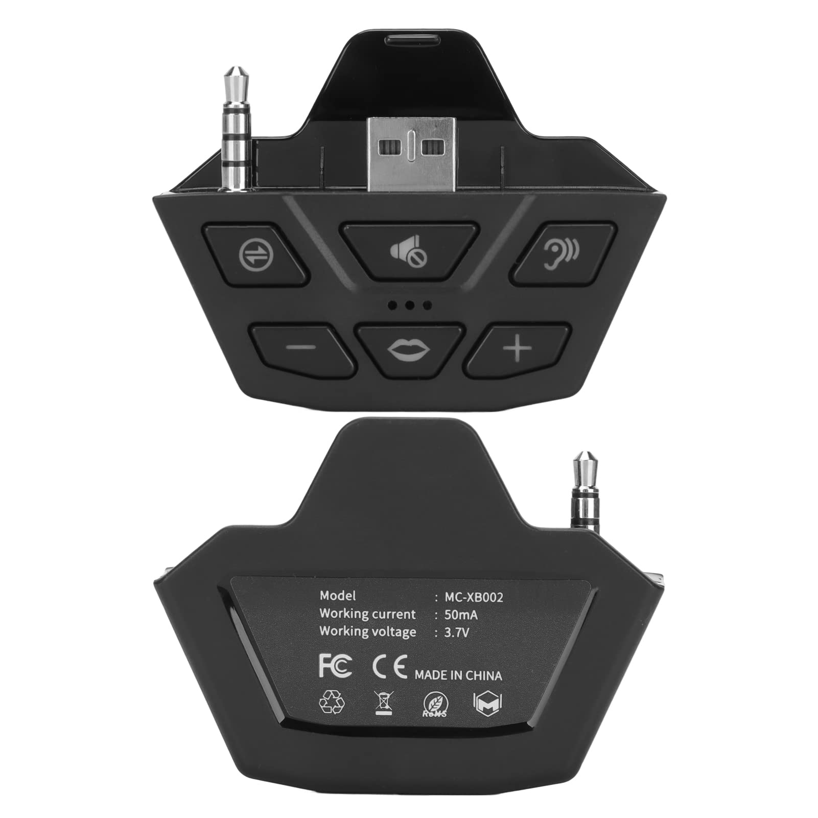 Stereo Headset Adapter, for Xbox One Xbox Series X Controller, with 3.5mm Headphone Jack, Professional Gamepad Headphone Converter, Plug and Play