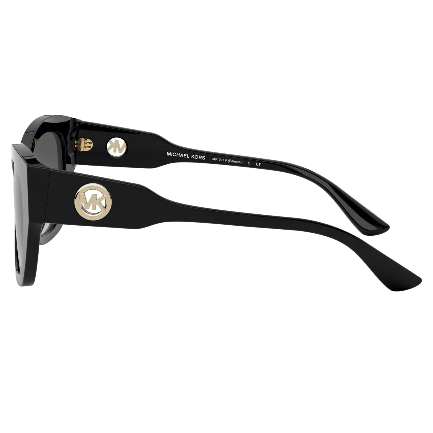 Michael Kors 53 mm Palermo Square Sunglasses for Women MK2119 Black/Dark Grey Gradient One Size