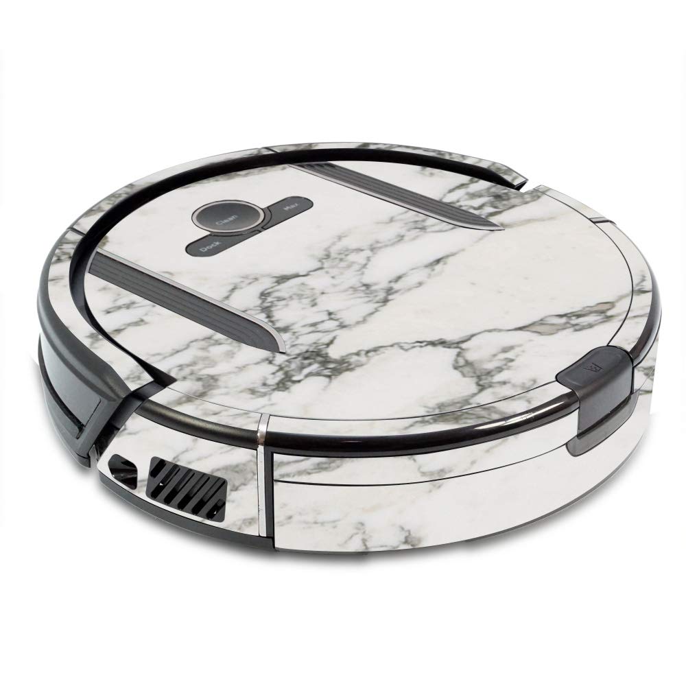 MightySkins Skin Compatible with Shark Ion Robot R85 Vacuum - White Marble | Protective, Durable, and Unique Vinyl Decal wrap Cover | Easy to Apply, Remove, and Change Styles | Made in The USA