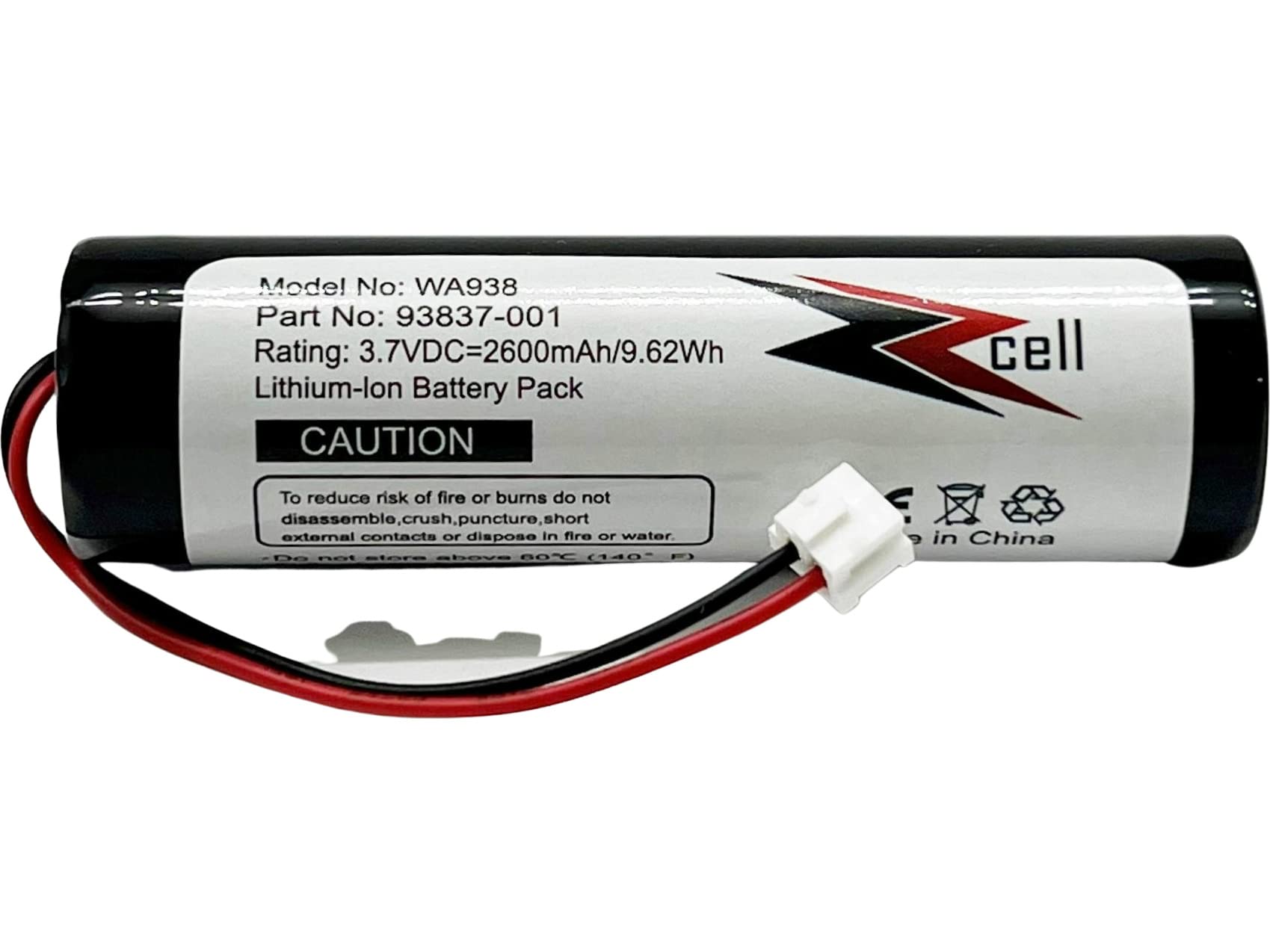 ZZcell® Battery Replacement for Wahl 93837-001 Cordless Magic Clip Shaver, Super Taper, Senior, Designer, Beretto Black Stealth, Chrome, Sterling 4 Clippers 3.7V 2600mAh