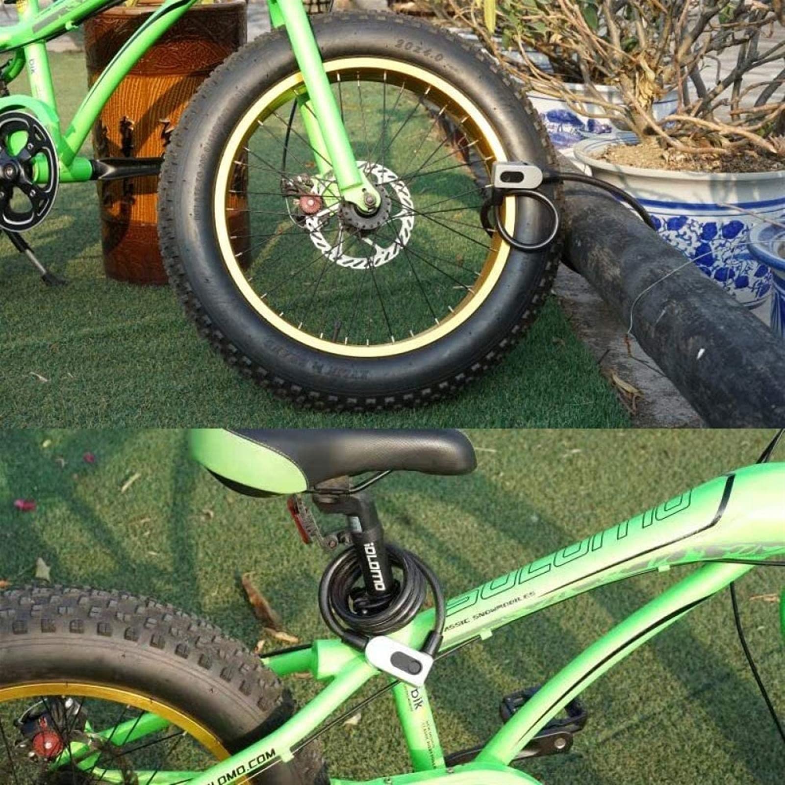 LJJSMG Bike Cable Lock, Smart Fingerprint Lock, Secure Scooter Bike Grill Luggage Protect Your Personal Property