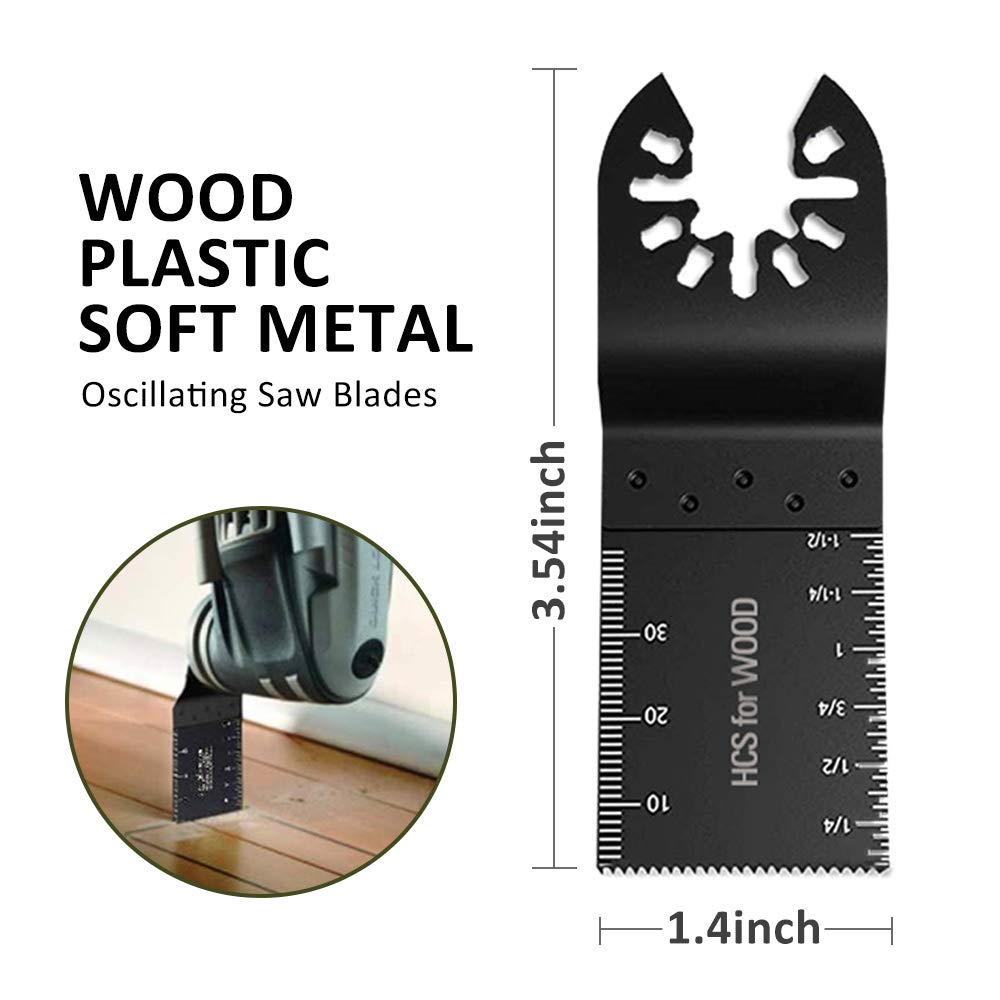 LIGHTIMETUNNEL 40 PCS Oscillating Saw Blades Multitool Quick Release Compatible with Fein Multimaster Porter Cable Black & Decker Bosch Craftsman Ridgid Ryobi Makita Milwaukee Rockwell