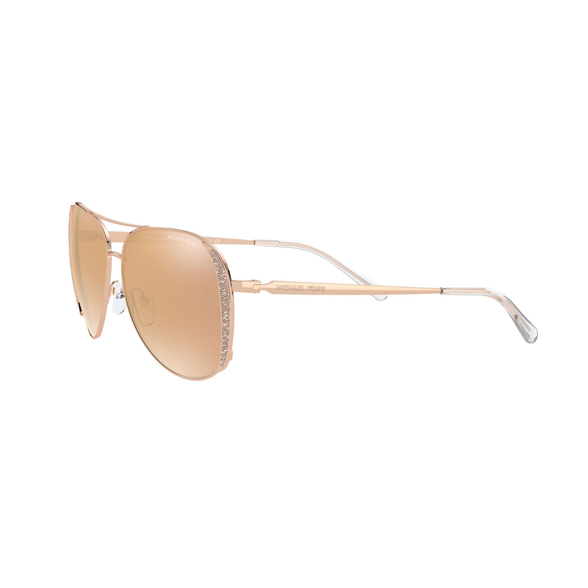 Michael Kors MK1082 Chelsea Glam Rose Gold Frame/Rose Gold Flash Lens One Size