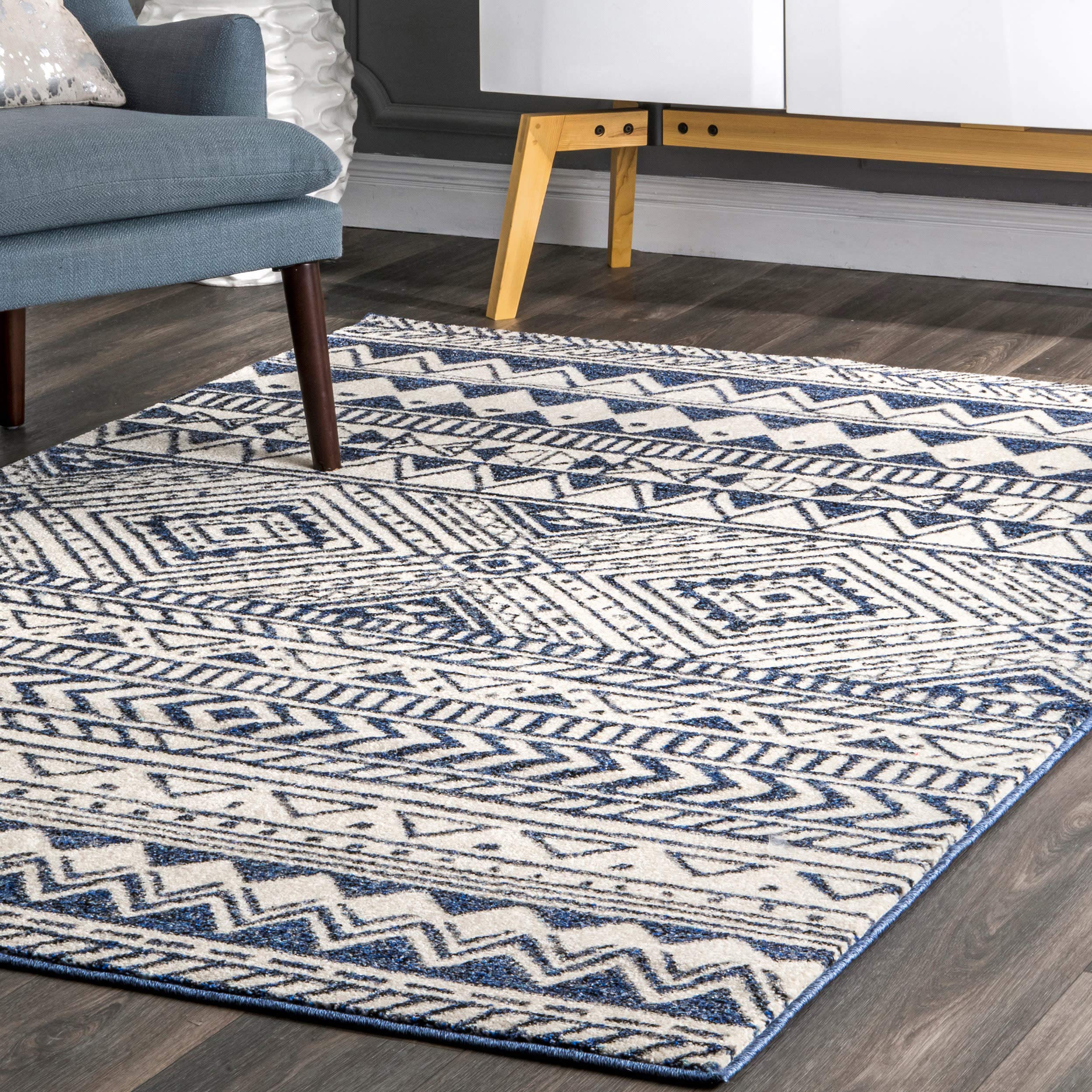 nuLOOM Transitional Tribal Becky Area Rug, 4x6, Navy