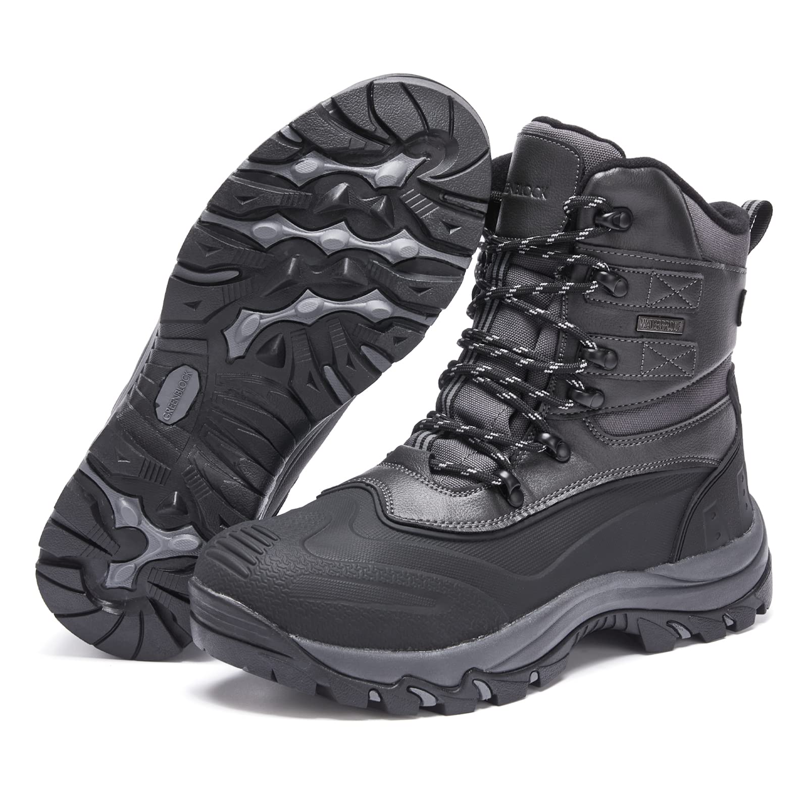 NS Hiking Boots-Men’s Waterproof Lightweight Outdoor Hiking Shoes Black