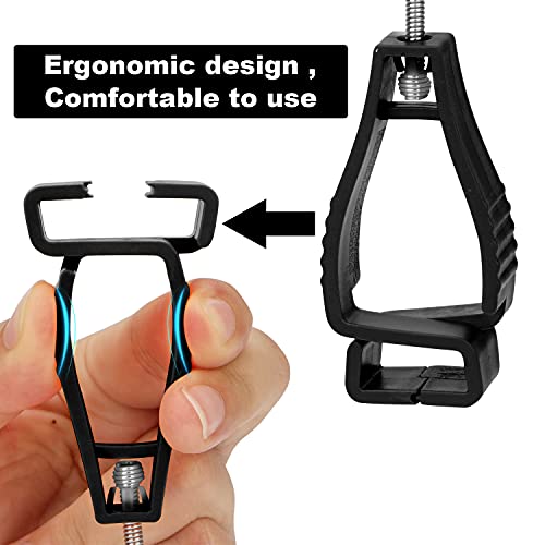 NANHONG 10 Pcs Glove Clips for work Glove Holders, Ideal for glove clips for construction (Black)