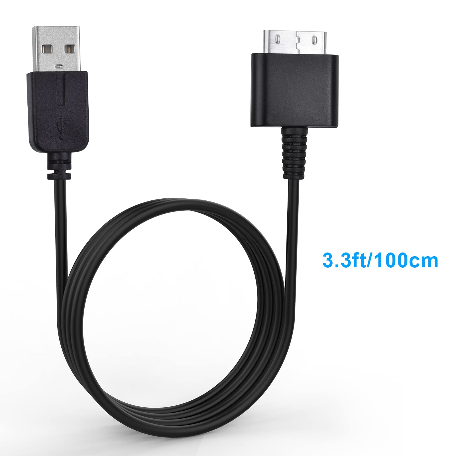 Replacement PSP Go Charger Cable, Data and Charging Cable Compatible with Sony PSP Go, 2 in 1 USB 2.0 Data Sync Transfer and Power Charger Cable Cord 3.3FT