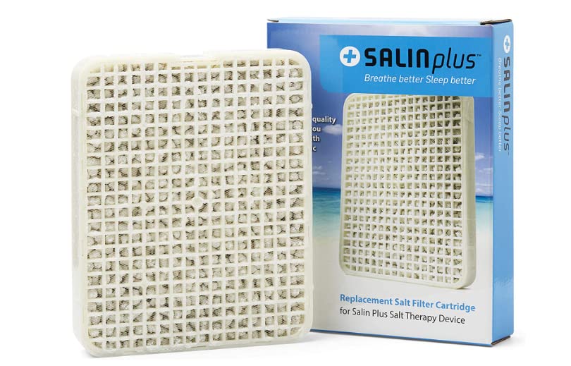 Replacement Salt Filter Cartridge for Salin Plus Salt Air Purifier Device, White