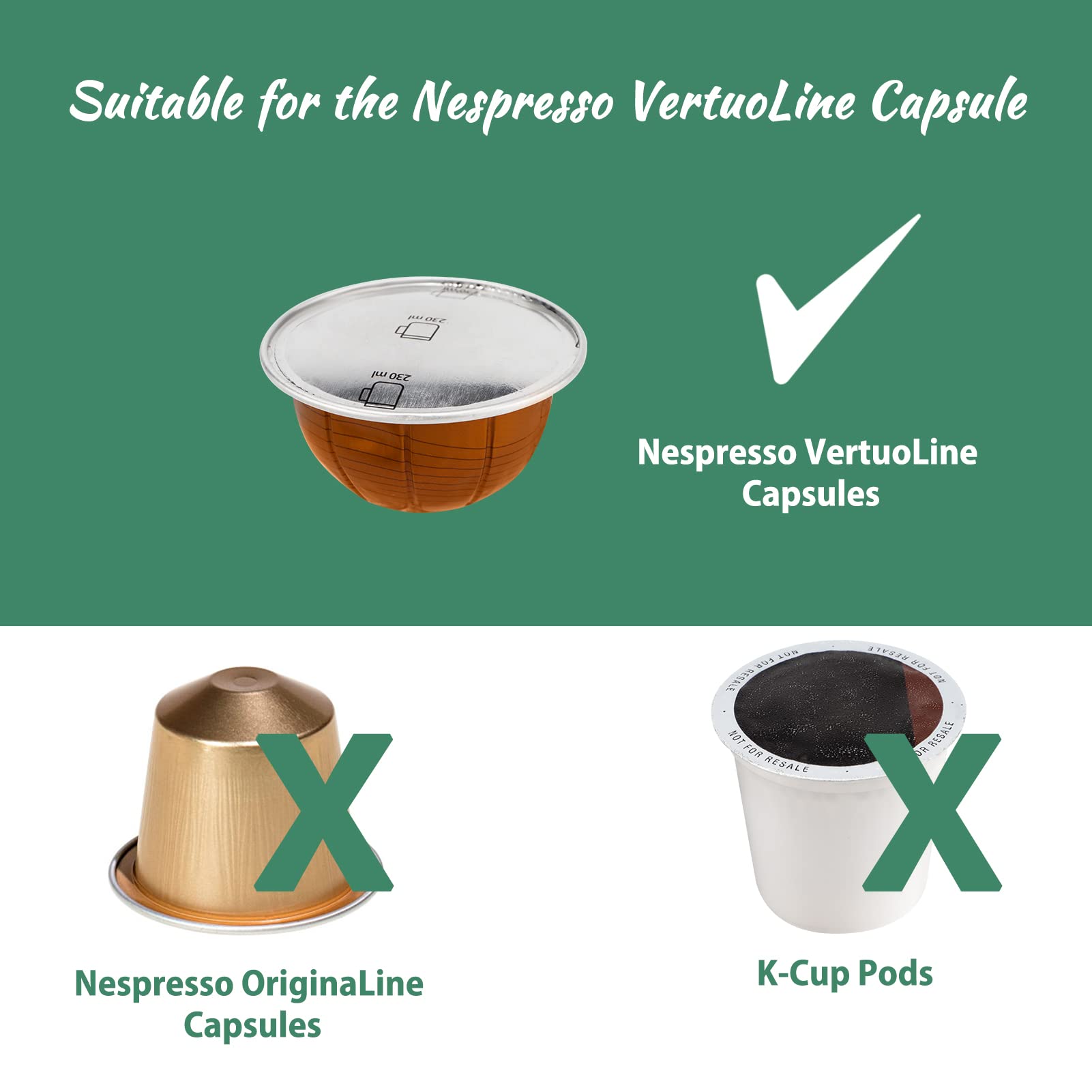 Pemtow Coffee Pod Holder Organizer Compatible With Nespresso Vertuo Capsules, Double-Deck Acrylic Vertuoline Pod Storage for Wall, Holds 30 Pods(Capsules Not Included)