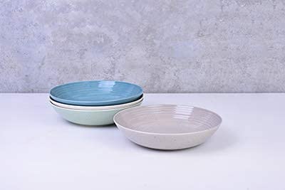 Sango Siterra Artist's Blend Stoneware Dinner Bowls, Assorted Colors (Set of 4)
