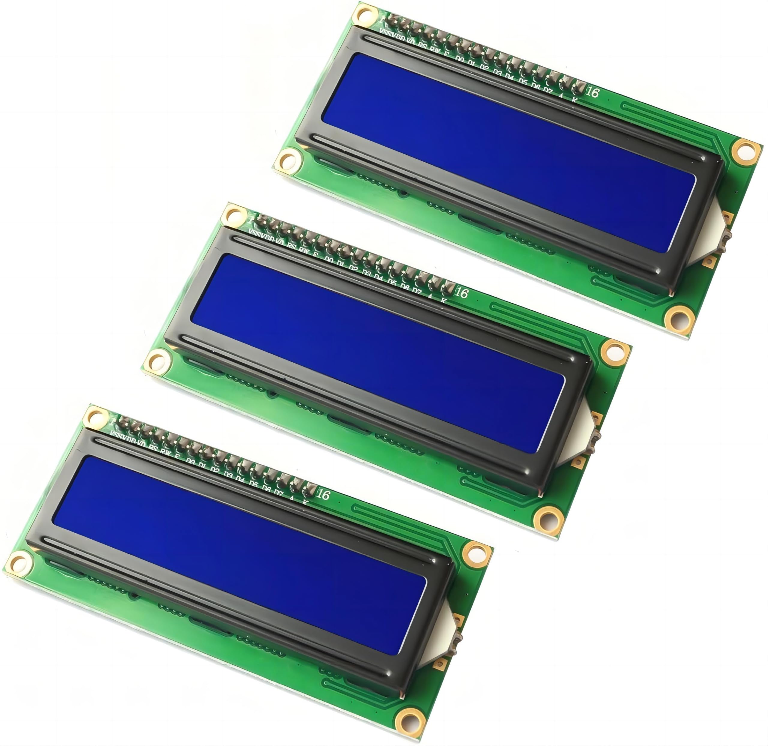WWZMDiB 3Pcs I2C IIC 1602 LCD Display Module 16 X 02 Character for Arduino Raspberry Pi STM32 DIY Maker Project